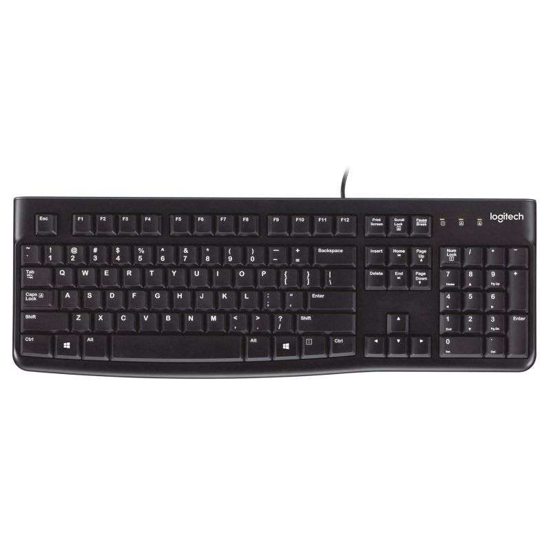 Logitech K120 Wired Keyboard (Black)